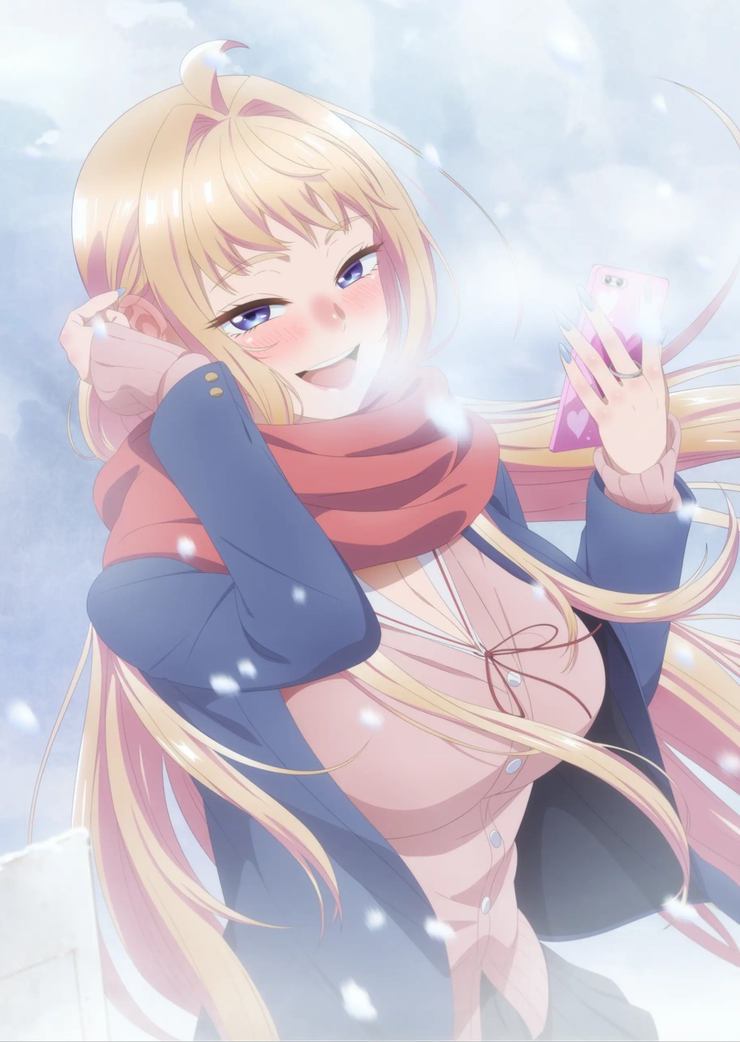 dosanko gal wa namara menkoi fuyuki minami cleavage seifuku sweater | #1115135 | yande.re